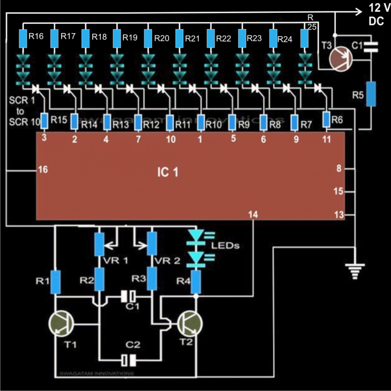Sequential Led Array Light Circuit Homemade Circuit Projects