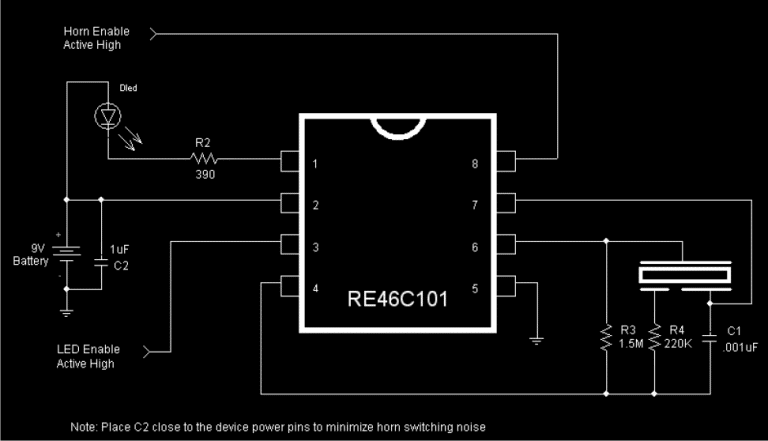 Single IC Piezo Driver Circuit - LED Warning Indicator - Homemade ...