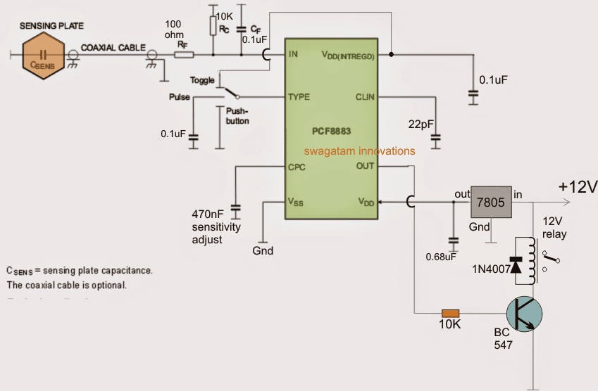 Capacitive Sensor Circuit Diagram