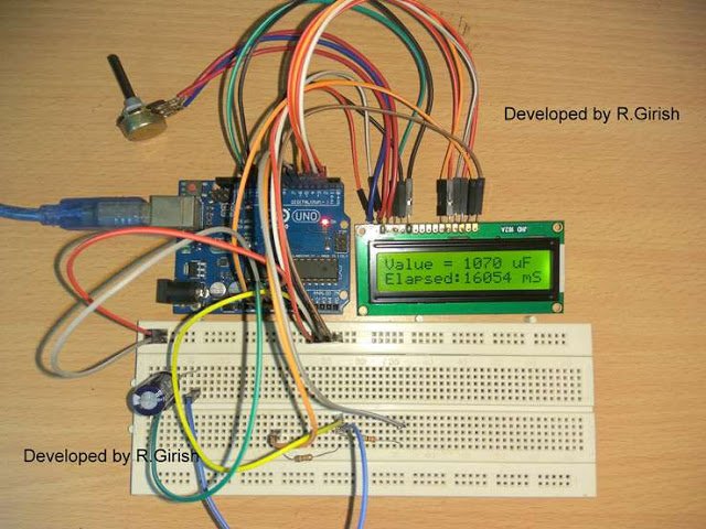 Digital Capacitance Meter Circuit Using Arduino Homemade Circuit Projects