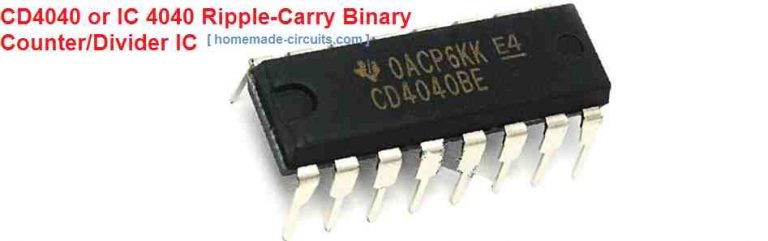 IC 4040 Datasheet, Pinout, Application - Homemade Circuit Projects