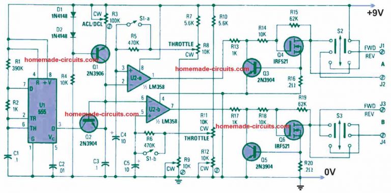 Model Train Controller Circuit - Homemade Circuit Projects