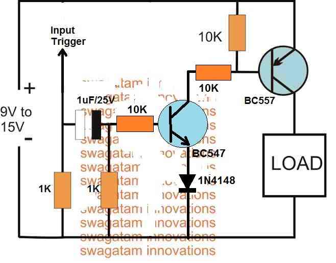 Transistor Based Timer Circuit Diagram