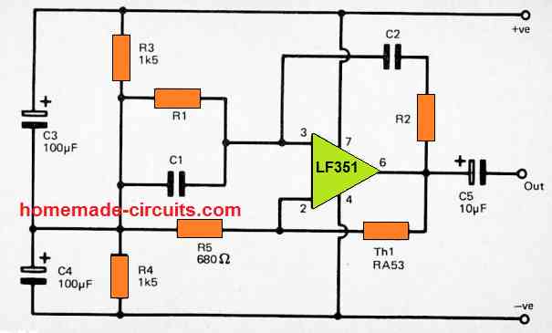 Sine Wave Generator Schematic