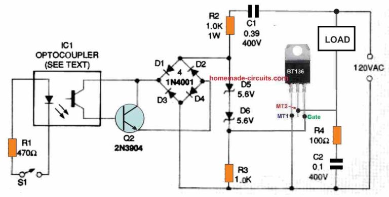 Simple Triac Triggering Circuits Explained - Homemade Circuit Projects