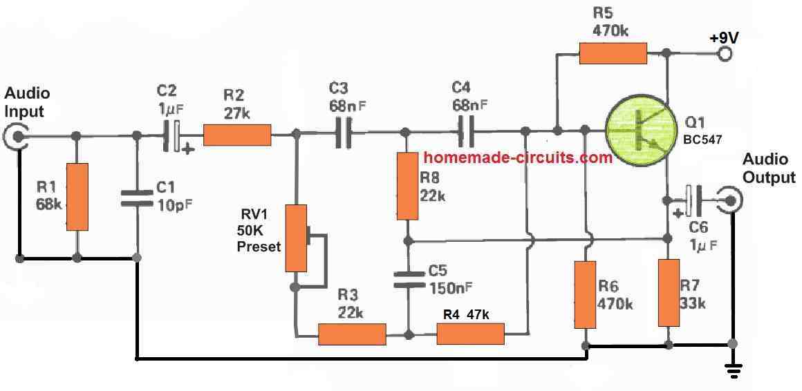 Simple Hum Filter Circuit For Amplifiers Homemade Circuit Projects
