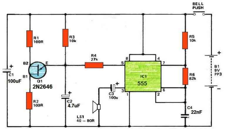 Simple Musical Door Bell Circuit - Homemade Circuit Projects
