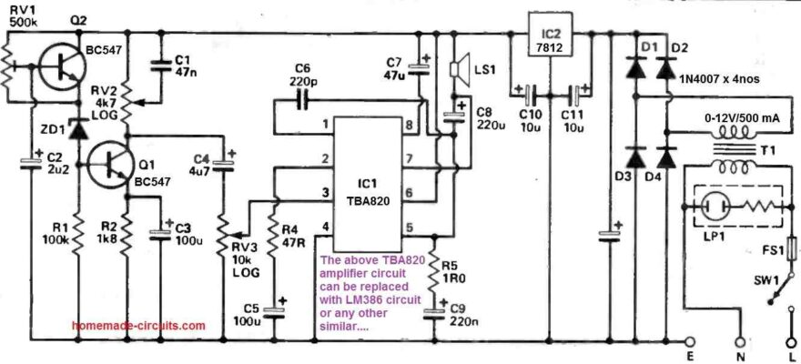 Sleeping Aid Circuit Homemade Circuit Projects