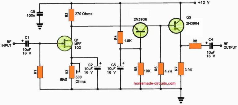Wideband Amplifier Circuits - Homemade Circuit Projects