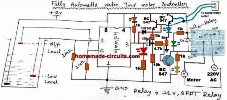 5 Useful Motor Dry Run Protector Circuits Explained - Homemade Circuit ...
